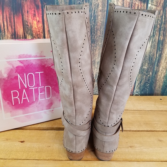 Not Rated | Shoes | Not Rated Yoko Faux Leather Mid Calf Riding Boots ...